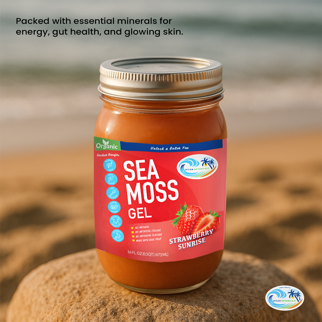 Strawberry Sea Moss Gel - Ocean Botanicals