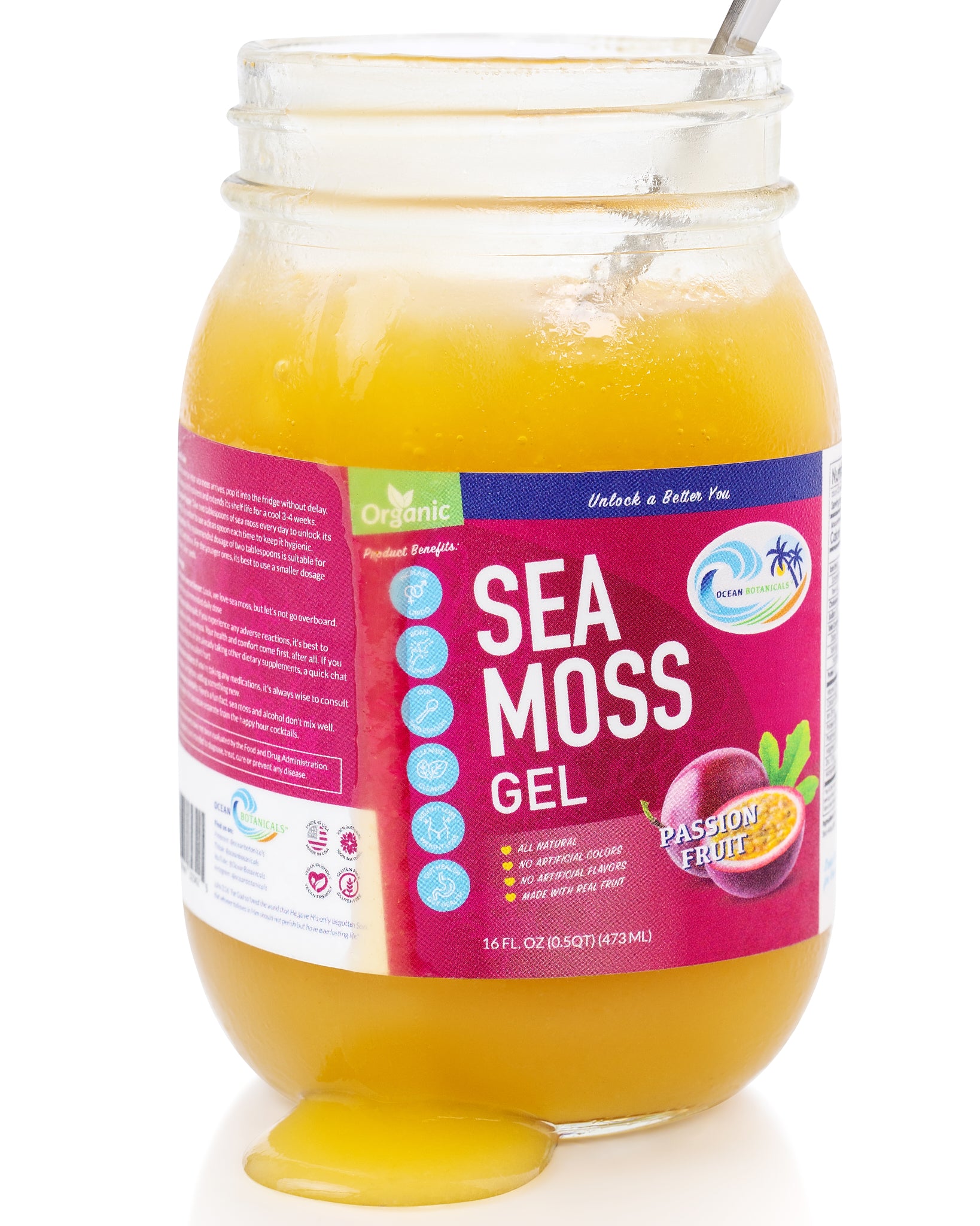 Passion Fruit Sea Moss Gel - Ocean Botanicals